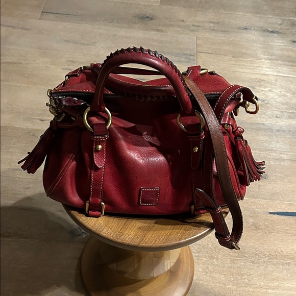 Dooney & Bourke | Bags | Dooney Bourke Red Leather Satchel | Poshmark